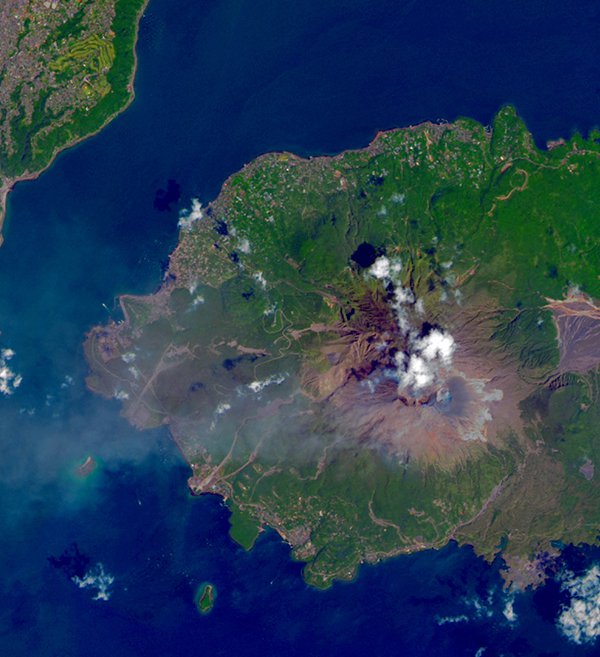 Landsat 8 Image Sakurajima Volcano | Satellite Imaging Corp