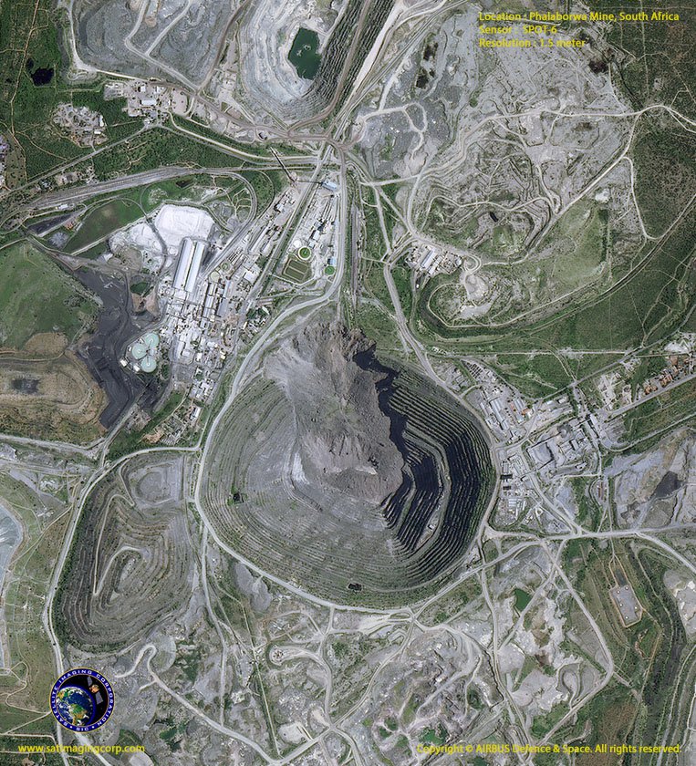 SPOT-6 Satellite Image of the Phalaborwa Mine | Satellite Imaging Corp