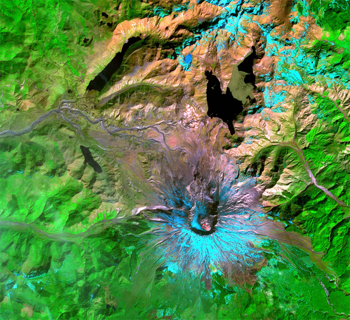 ASTER Satellite Image of Mount St. Helens | Satellite Imaging Corp