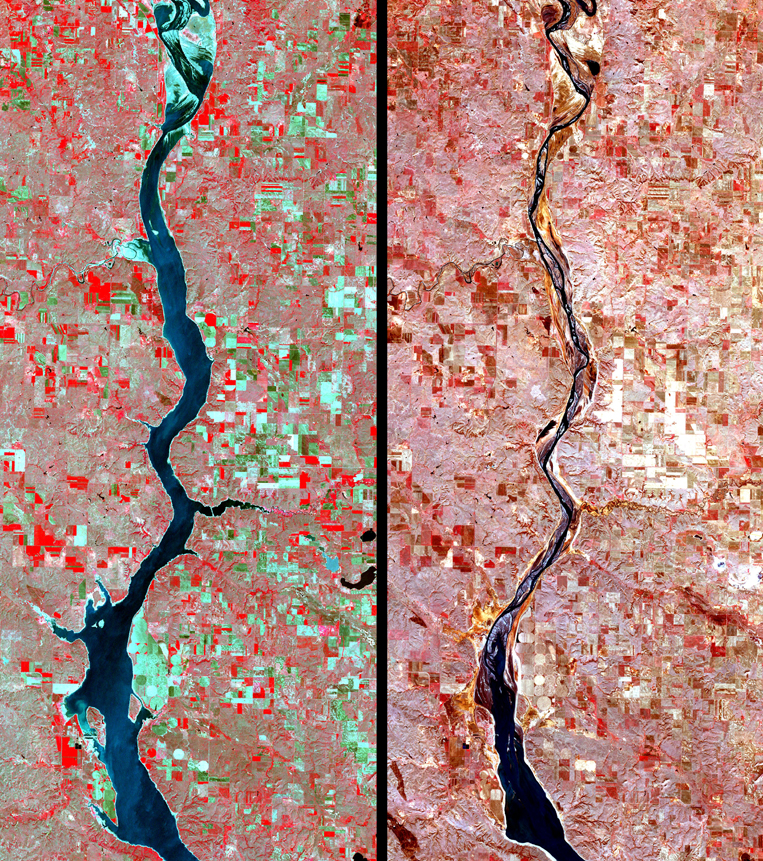 Satellite Image Oahe - ASTER | Satellite Imaging Corp