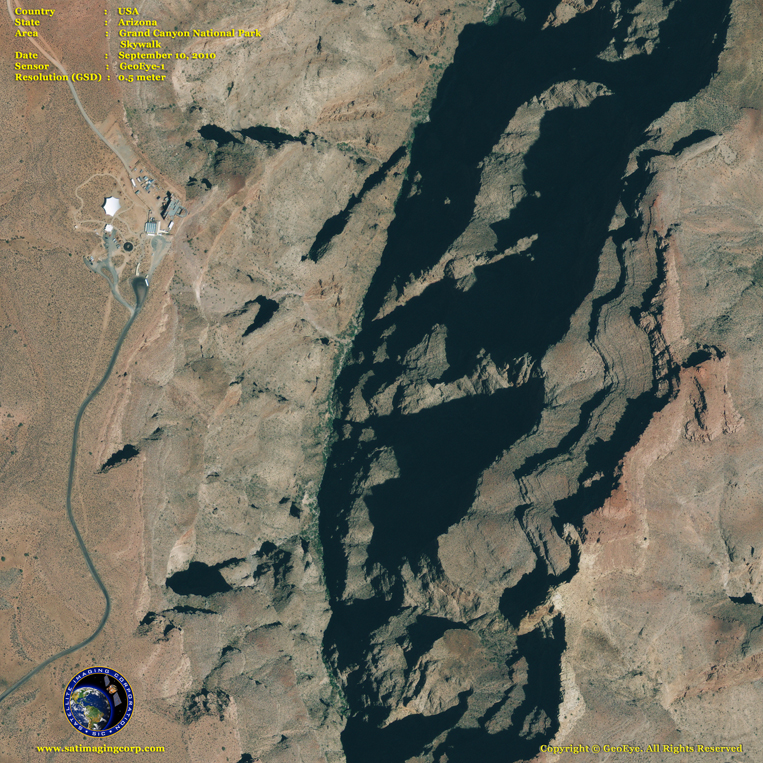 GeoEye-1 Satellite Image Grand Canyon Skywalk | Satellite Imaging Corp