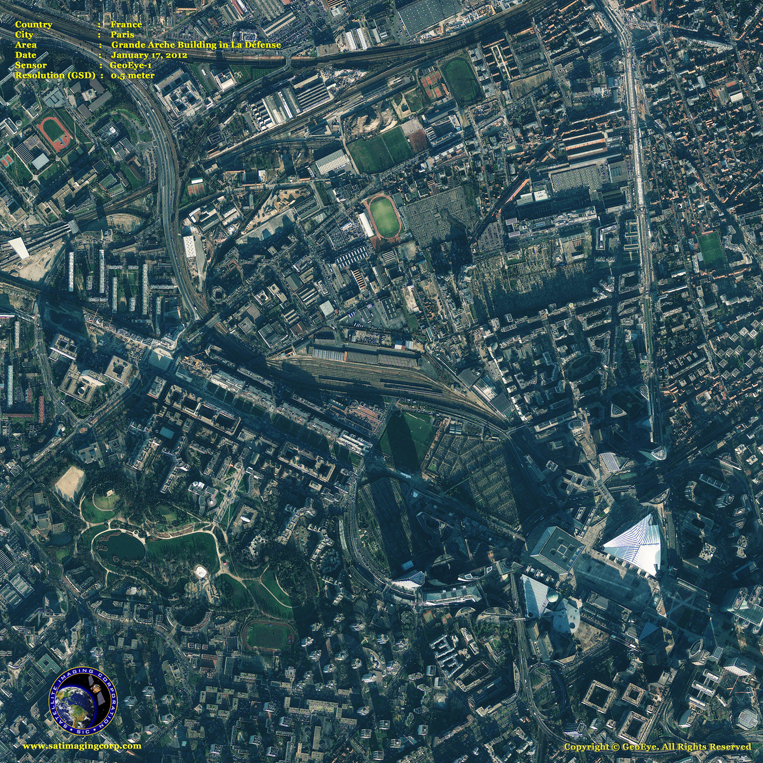 GeoEye-1 Satellite Image of the Grande Arche | Satellite Imaging Corp