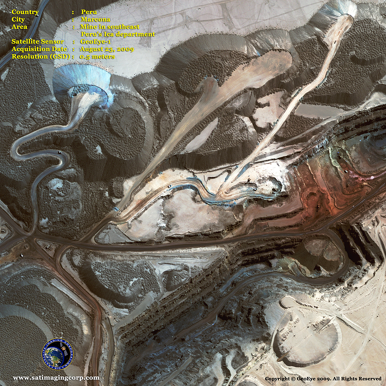 GeoEye-1 Satellite Image Mine in Peru | Satellite Imaging Corp