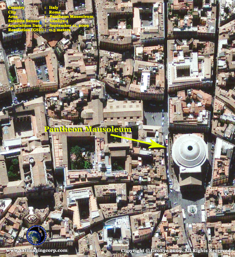 GeoEye-1 Satellite Image of the Pantheon | Satellite Imaging Corp