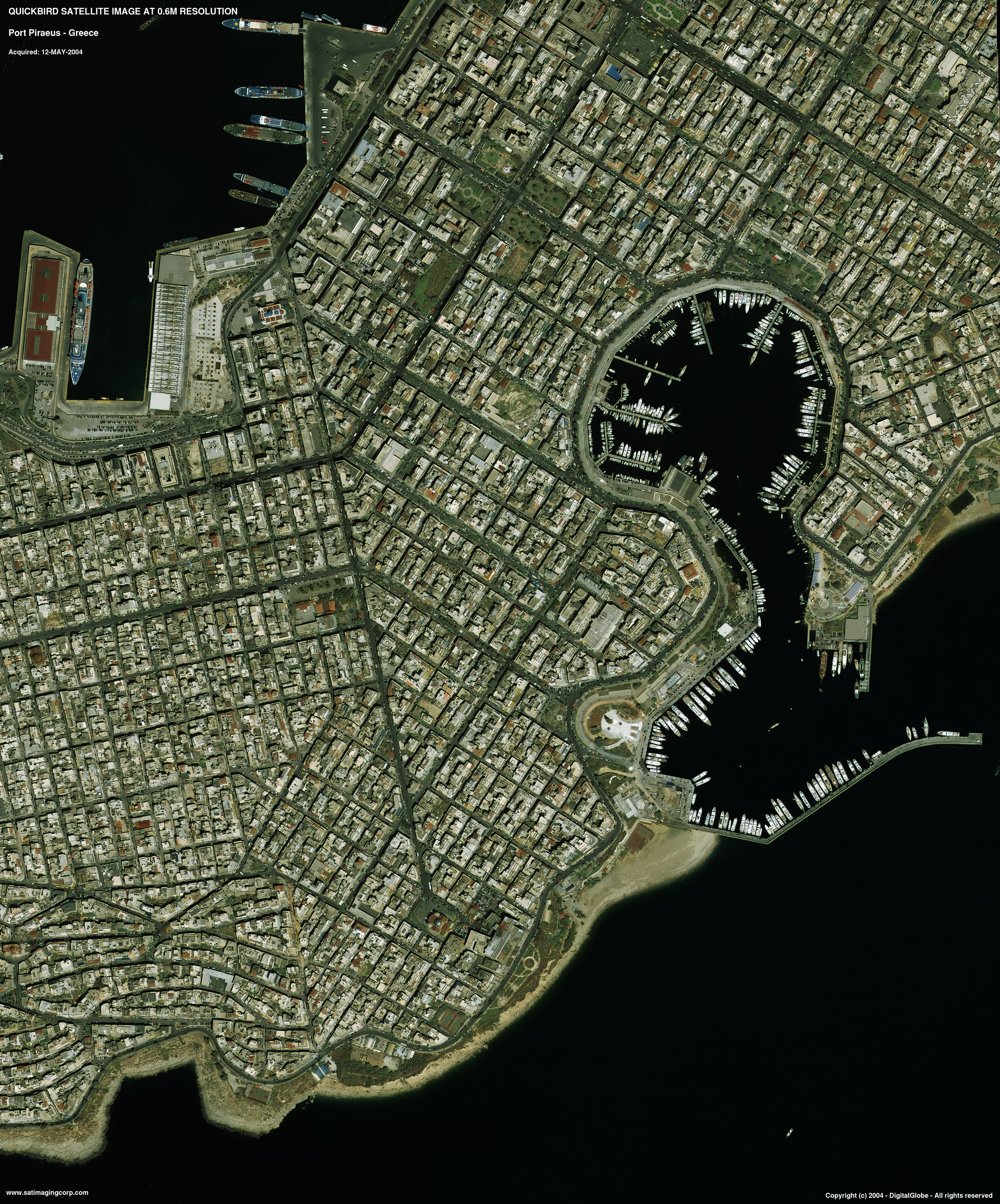 QuickBird Satellite Image of Port Piraeus, Greece | Satellite Imaging Corp