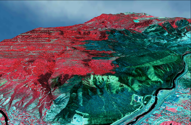 3D Digital Elevation Model Coal Seam Fire | Satellite Imaging Corp