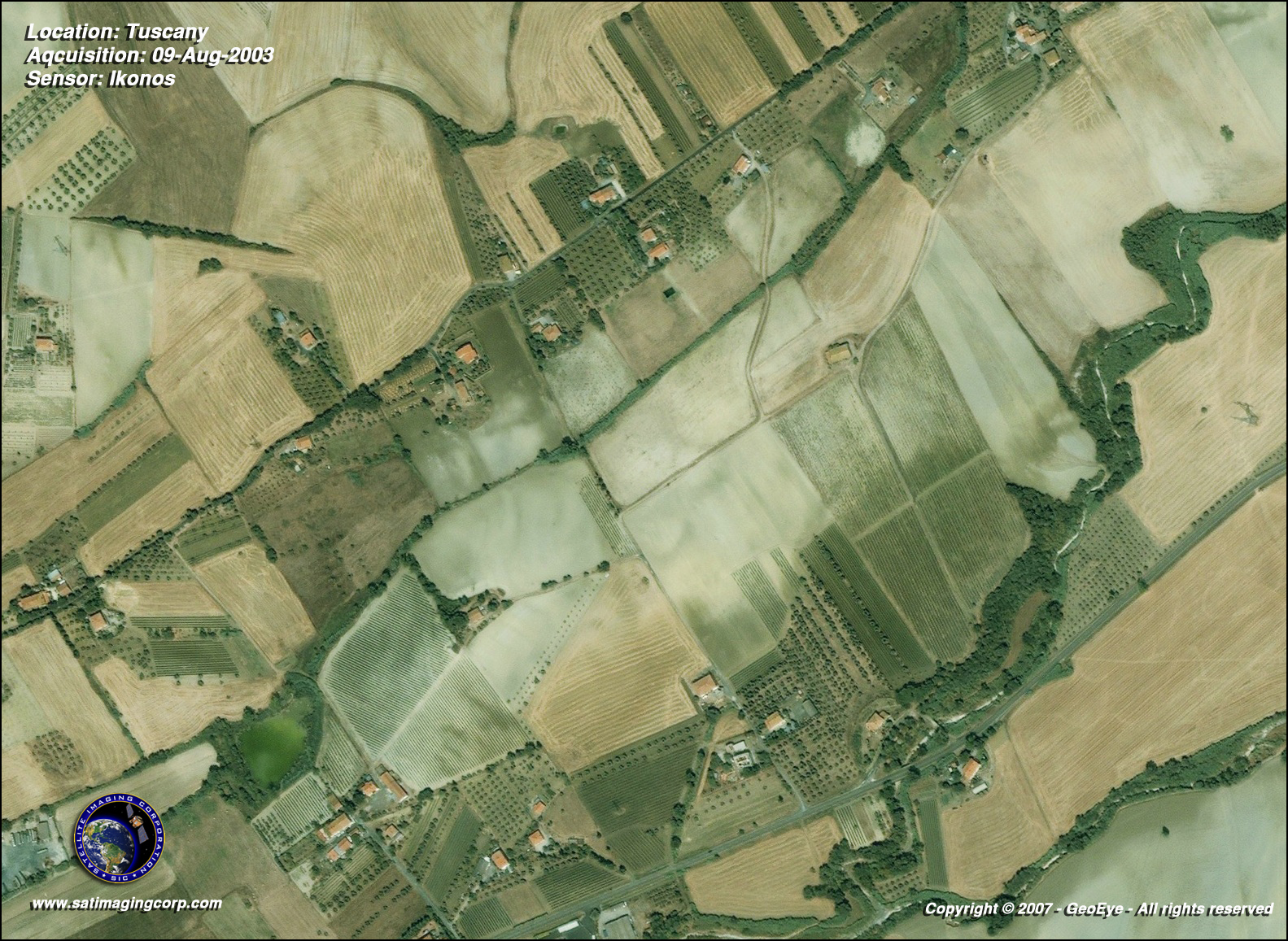 IKONOS Satellite Image of Tuscany, Italy | Satellite Imaging Corp