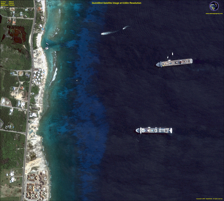 QuickBird Satellite Image of Cancun, Mexico | Satellite Imaging Corp