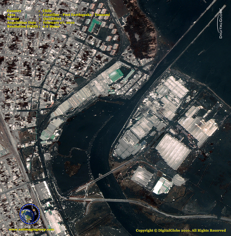 QuickBird Satellite Image of the Chile Coast | Satellite Imaging Corp