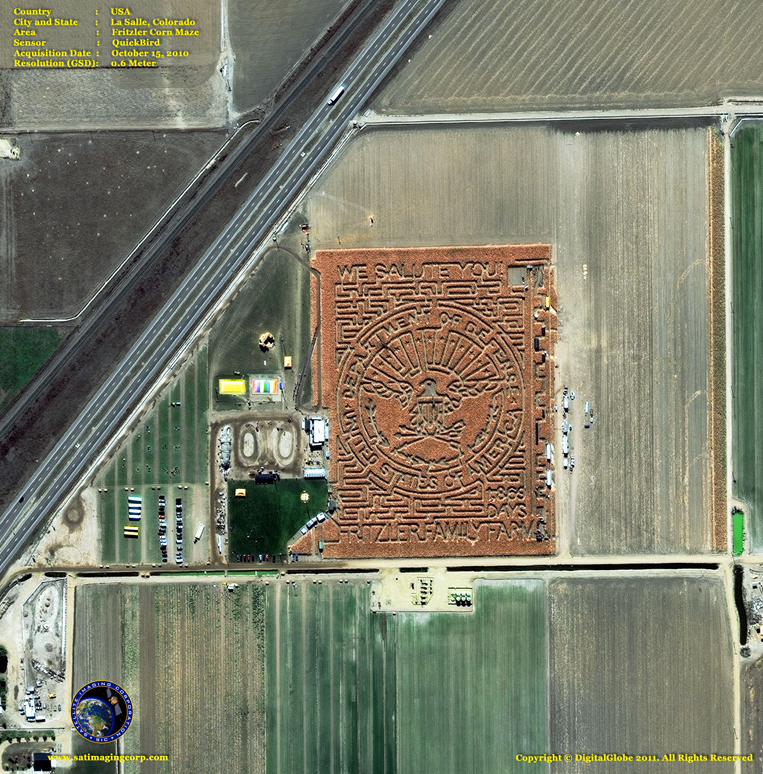 QuickBird Satellite Image Fritzler Corn MAiZE | Satellite Imaging Corp