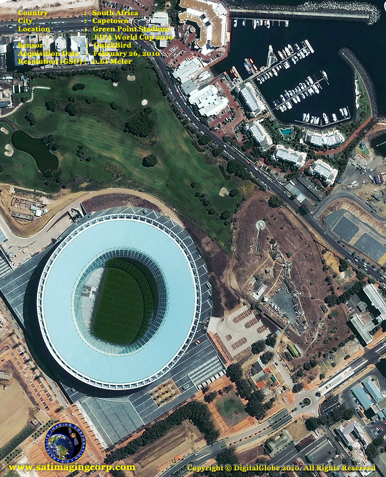 QuickBird Satellite Image Green Point Stadium | Satellite Imaging Corp