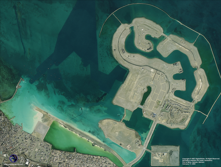 QuickBird Satellite Image Port of Mina, Bahrain | Satellite Imaging Corp