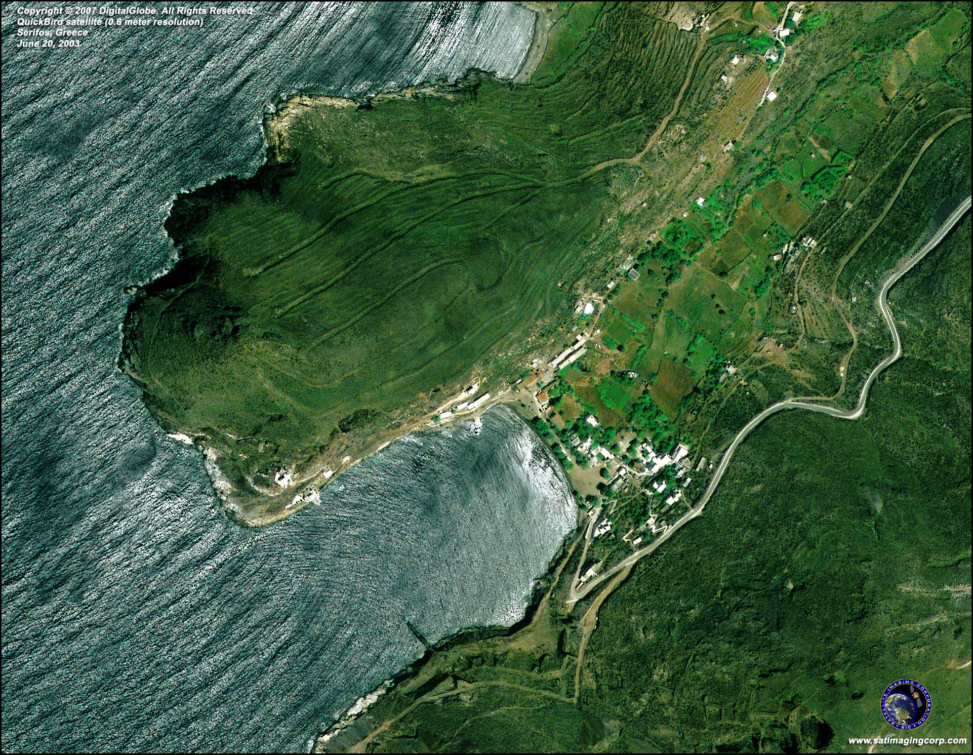 QuickBird Satellite Image of Serifos, Greece | Satellite Imaging Corp