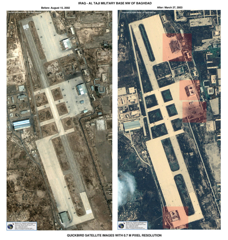 Quickbird Satellite Image Military Base Iraq | Satellite Imaging Corp