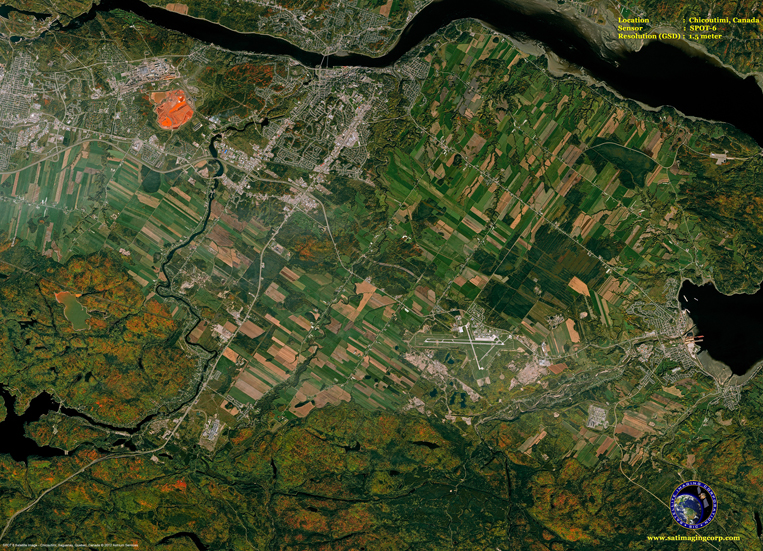 SPOT-6 Satellite Image of Chicoutimi, Canada | Satellite Imaging Corp
