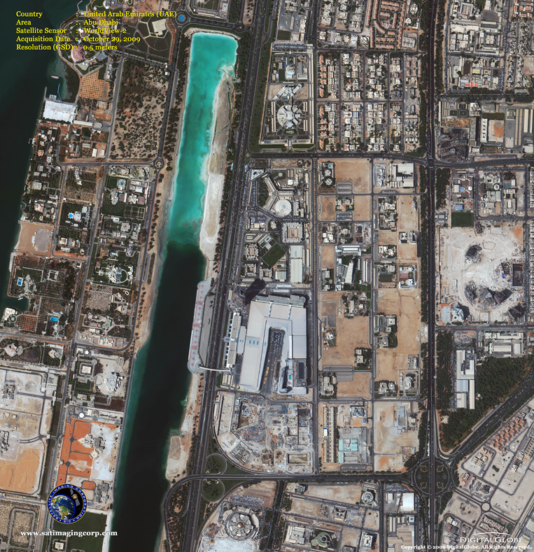 Map of Middle East Abu Dhabi, UAE | Satellite Imaging Corp
