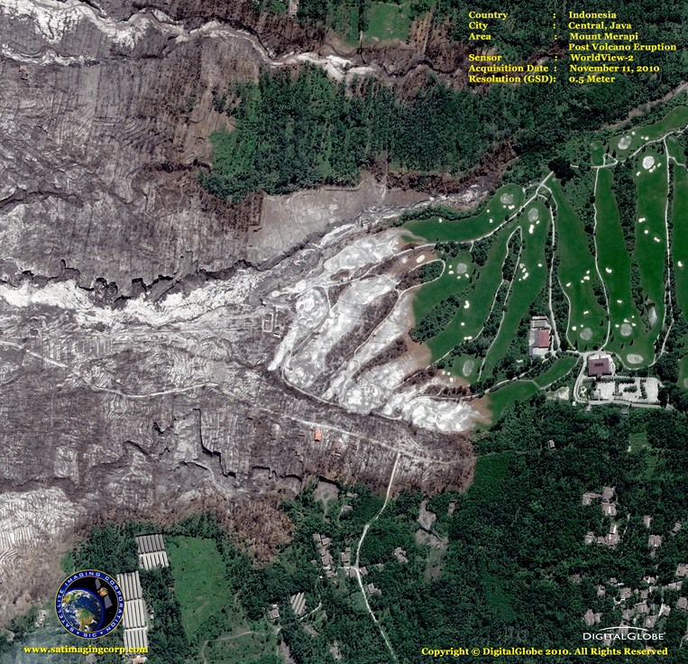 WorldView-2 Image Indonesia Mount Merapi | Satellite Imaging Corp