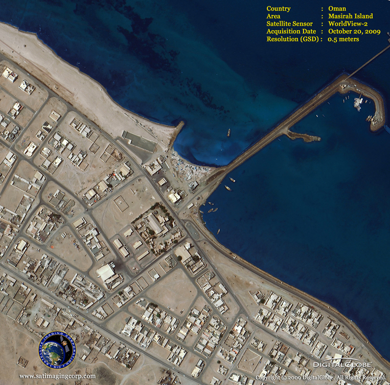WorldView-2 Satellite Image Masirah Island | Satellite Imaging Corp
